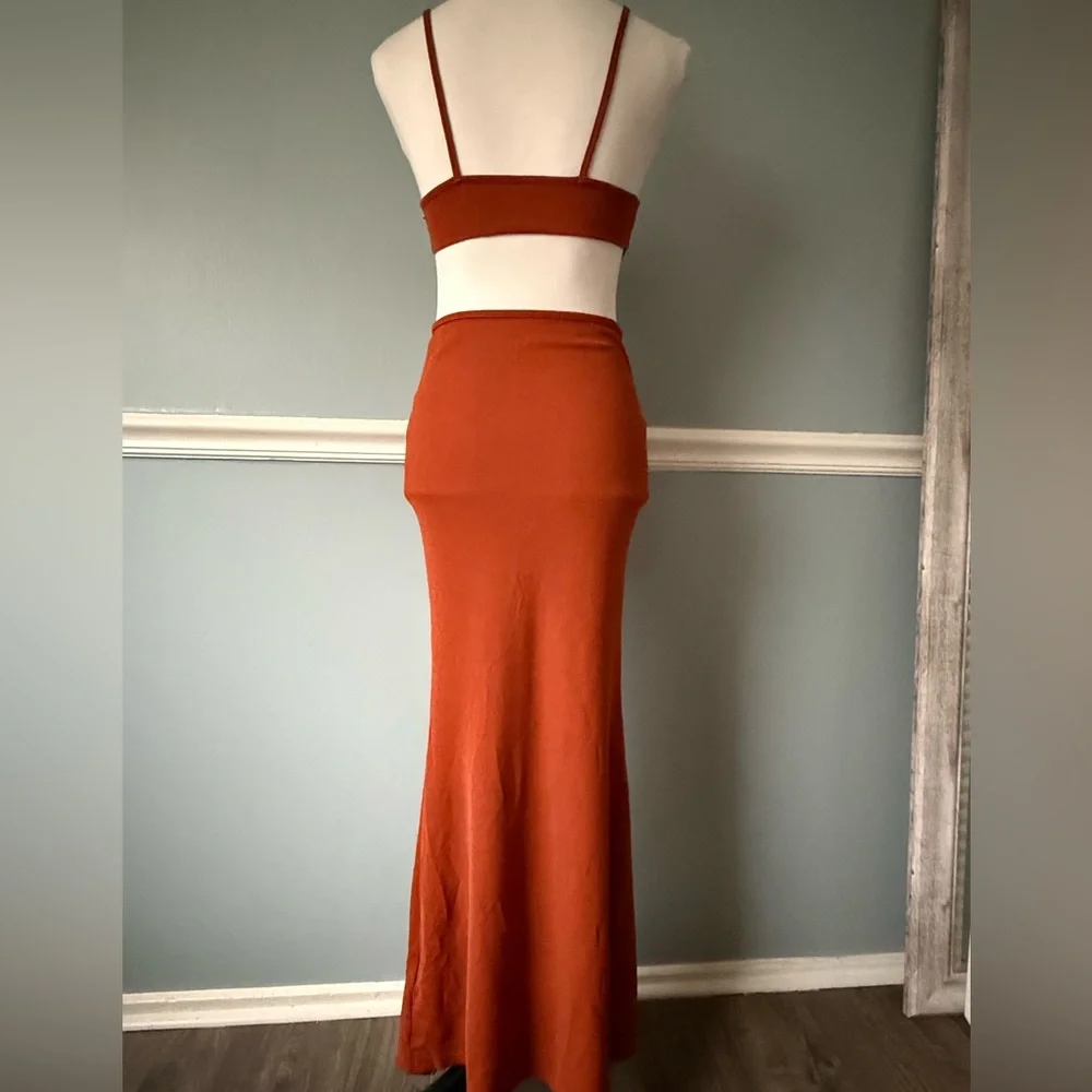 Zaful | Dresses | Zaful Rust Orange Backless Maxi Dress | Poshmark